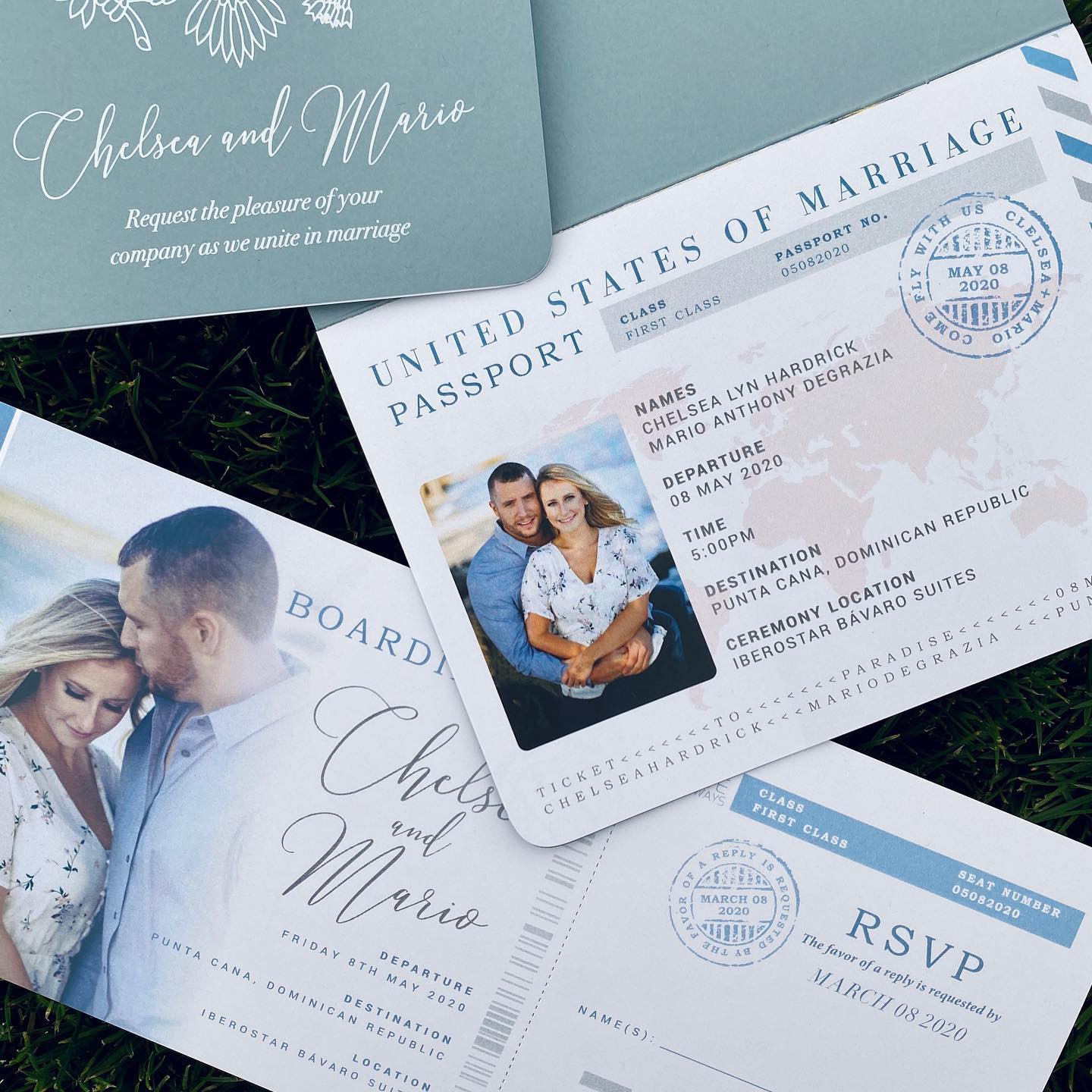 Passport Wedding Invitation PaperTales Custom